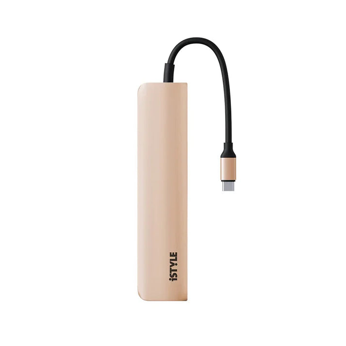 iStyle 6in1 Aluminium Hub 8K with USB-C connector - gold – iSTYLE.mk